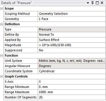 how to add Variable Pressure on round surface